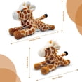8 Inch Reclining Realistic Giraffe Stuffed Animal Plush, Soft Fluffy ...