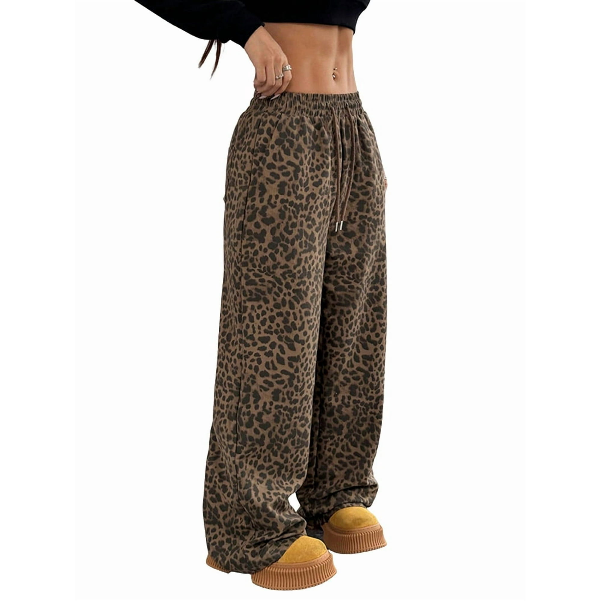 Click here for Unbranded Womens Plaid Leopard Print Straight Leg... prices