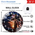 12 Inch One Nation Under GOD Cross, Flag-, And Eagle- Glass Wall Clock ...