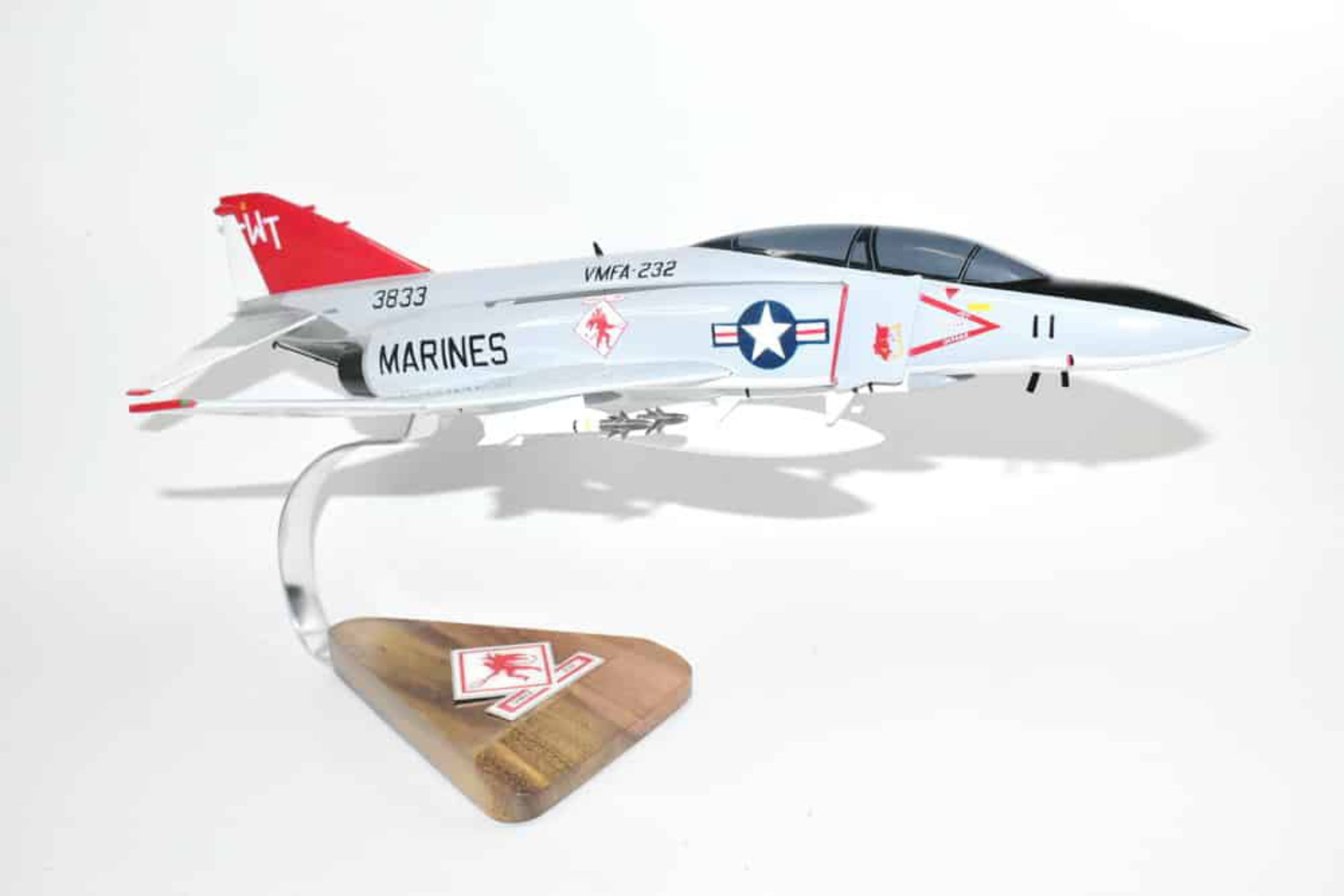 VMFA-232 Red Devils (3833) F-4J Model, 1/42 (18) Scale, Mahogany ...