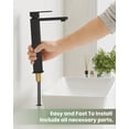 Vessel Sink Faucet Single Handle Tall Bathroom Faucet One Hole Modern ...