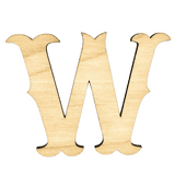 Krafty Supply 10" Tall Birch Plywood Letter W |1/4" Thick | Western ...