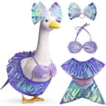 Gallickan Mermaid Themed Goose Outfit, 23 Inch Porch Goose Decorative ...