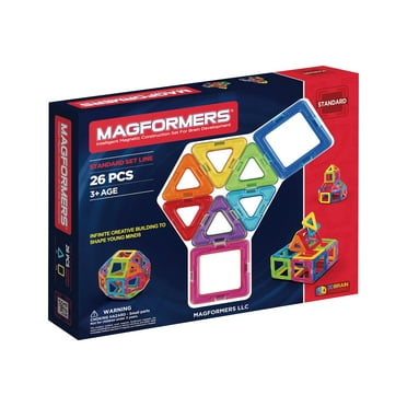 Magformers Solids Opaque Rainbow 40 Piece Magnetic Construction Set ...