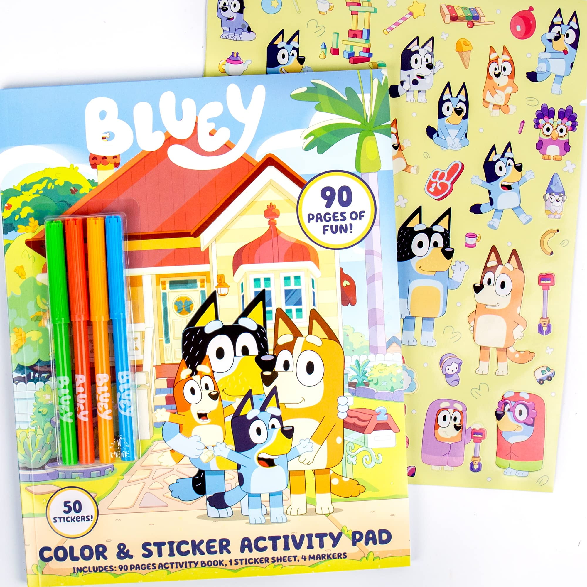 Libro para colorear y actividades Bluey libro de pegatinas | Walmart en ...