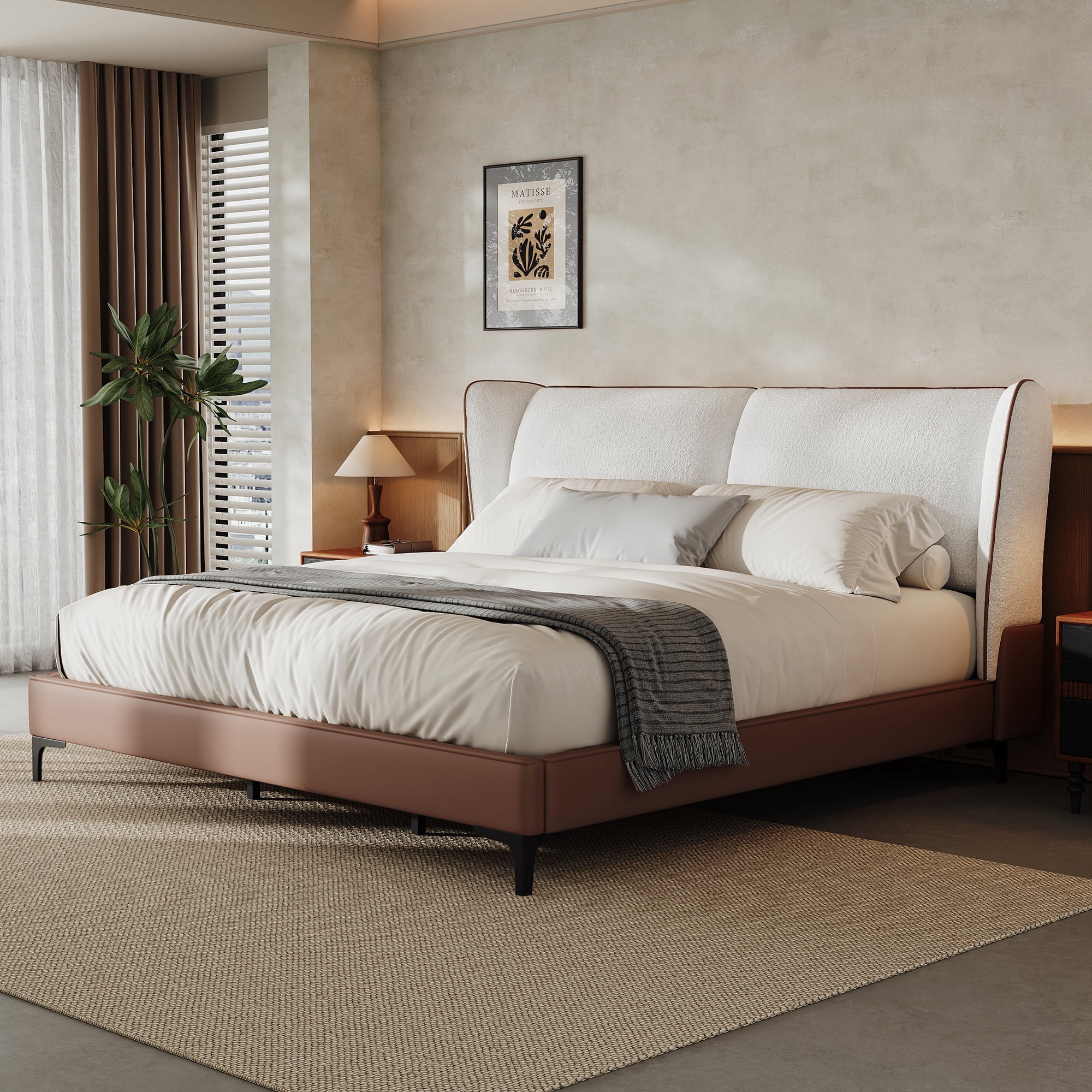 Click here for Noble House Teddy Fleece Upholstered Platform King... prices