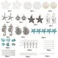 1 Box 10 Pair Starfish Seahorse Shell Turquoise Earring Making Kit ...