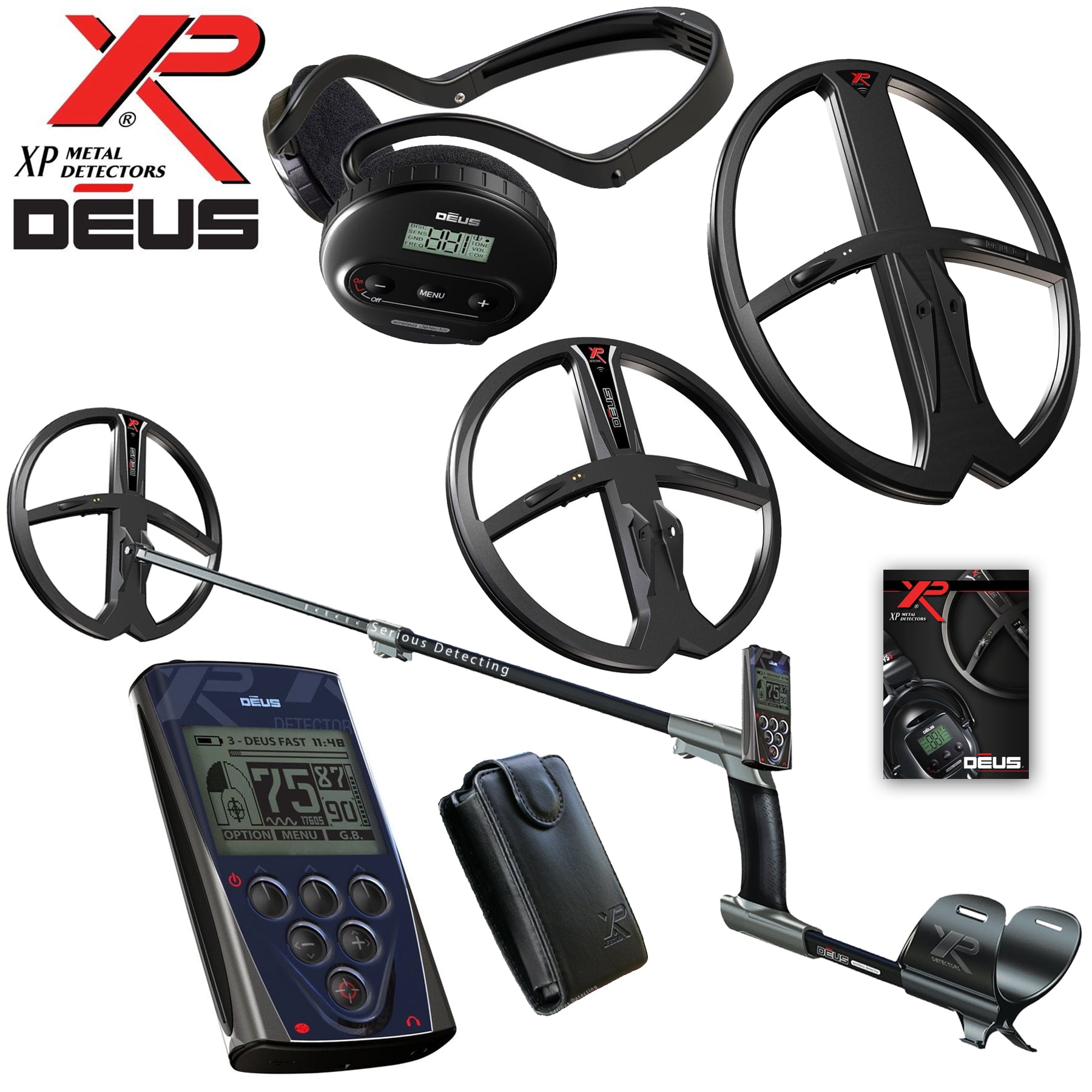 XP Deus Detector Deep Gold & Relic Package, Backphones, Remote and 2 ...