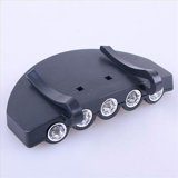 Bright 5 LED Clip on Hat Head Cap Light headlamp Flashlight - Walmart.com
