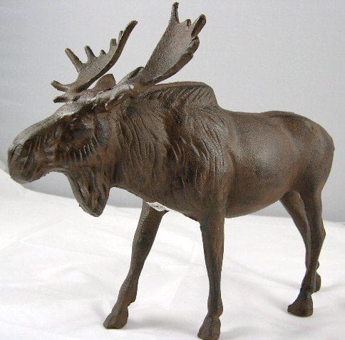 INsideOUT Full Bodied Cast Iron Moose Statue - Walmart.com