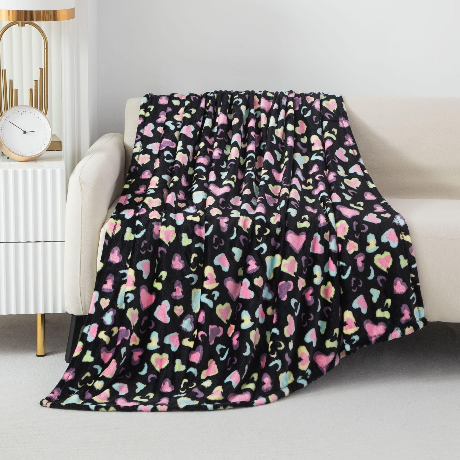 Click here for Mainstays Kids Plush Throw Blanket Animal Heart Ot... prices