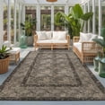 Bohemian 3x5ft Non Slip Area Rug Dark Green Vintage Flowers Texture ...