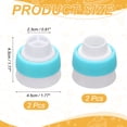 4 Pcs Piping Tip Coupler, Plastic 3 and 1 Color Couplers Icing Frosting ...