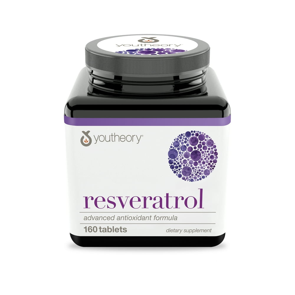 Youtheory Resveratrol Advanced Antioxidant Formula, 160 Tablets ...