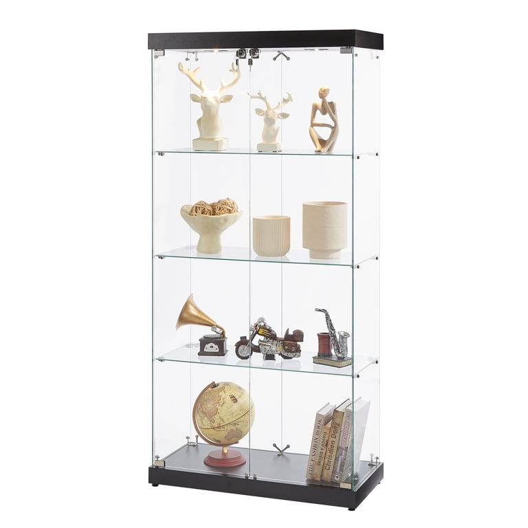 Walmart Glass Display Cabinets Walmart Black Glass Cabinet | TikTok