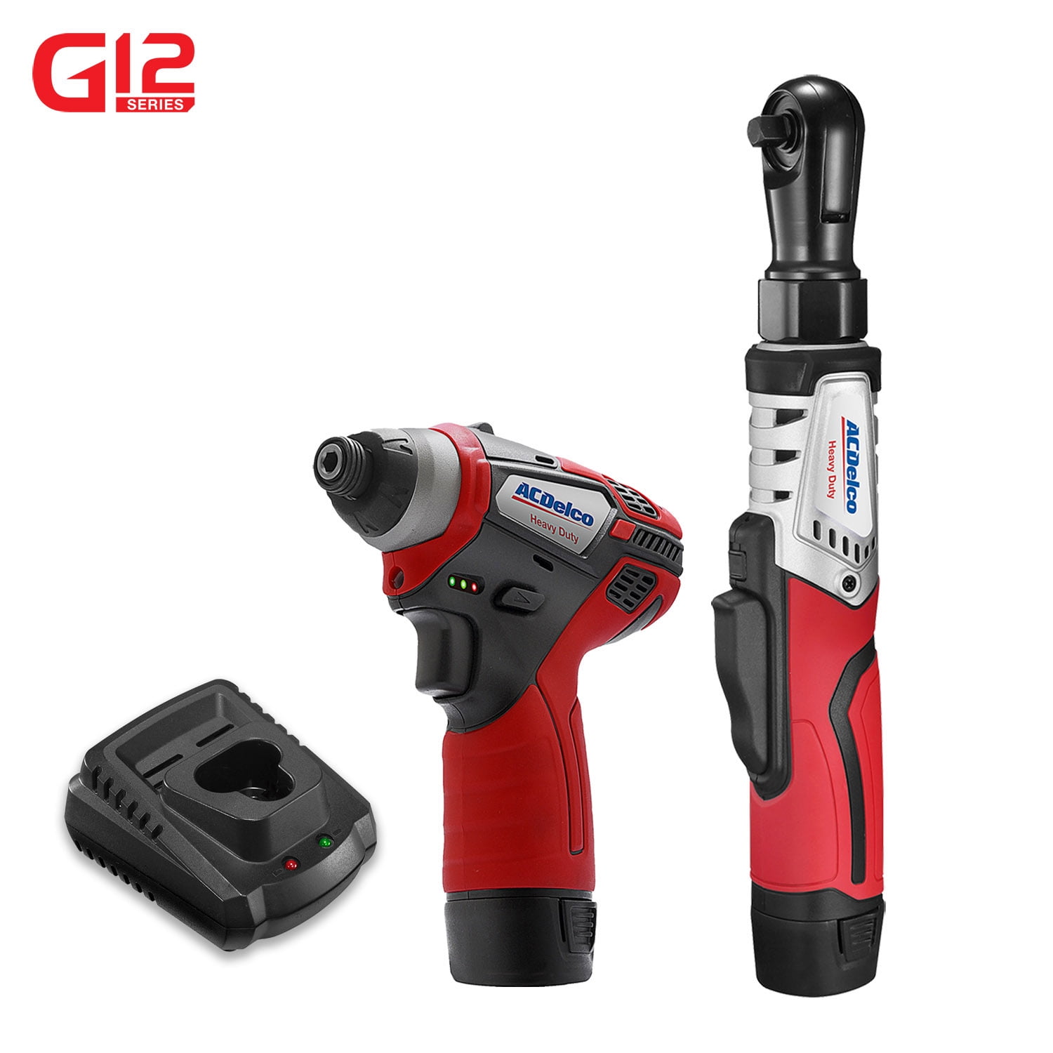 ACDelco G12 Series 2-Tool Combo Kit- 3/8 in. Brushless Ratchet Wrench ...