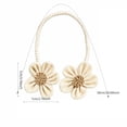 Curtain Tiebacks 2 Pack Boho, Flower Cotton Linen Curtain Holdbacks ...