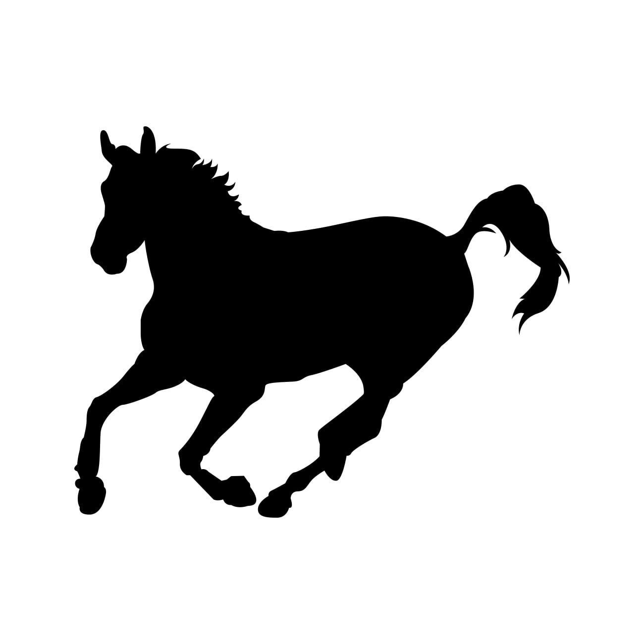 Horse Running Sticker Decal Die Cut - Self Adhesive Vinyl ...