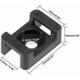 Cable tie mounting base saddle type wire clamp nylon 9.2 hole width ...