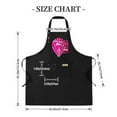 2 Pack Adjustable Black Aprons for Men & Women with Stylish Pink Fan ...