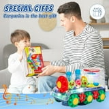Anpro Electric Gear Train Toy for Kids, Transparent Rotating Mechanical ...