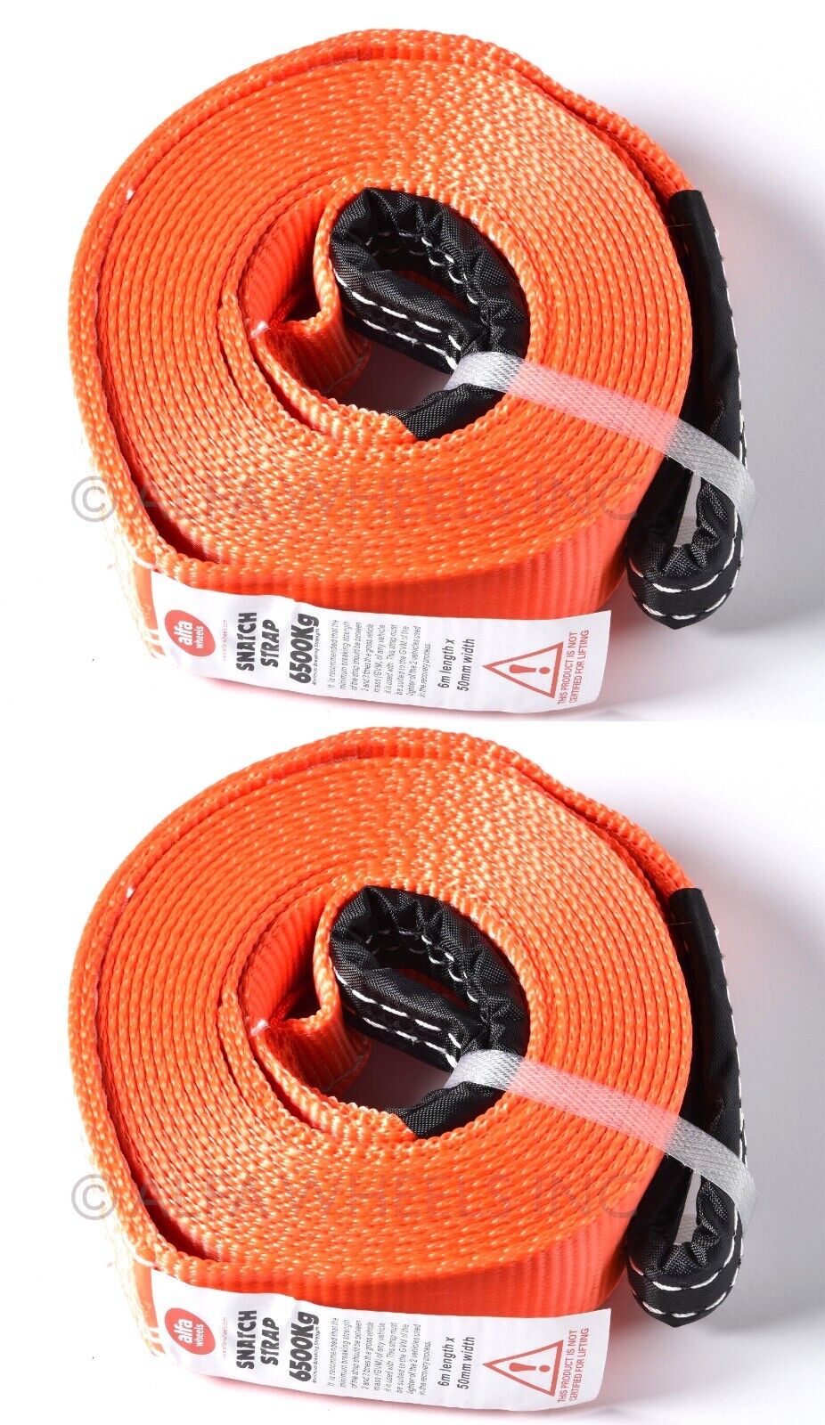 Two Pack 2" 14000lbs Tow Strap 20 ft winch sling 2in 20ft vehicle ...
