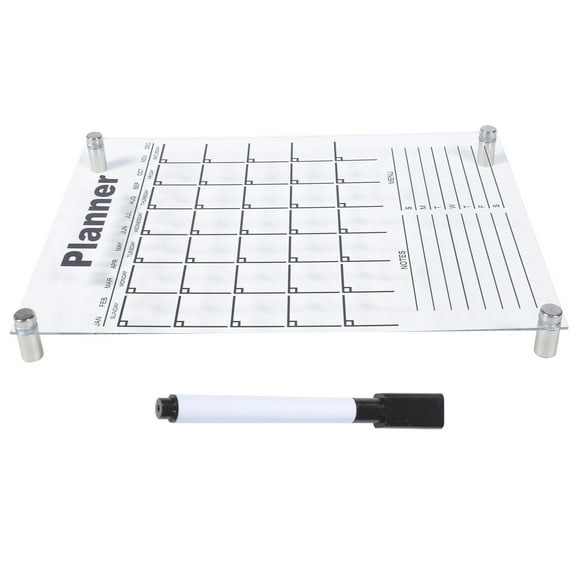 Mr. Pen- Clear Acrylic Board with Stand, 10" x 10", 3 Dry Erase Markers ...
