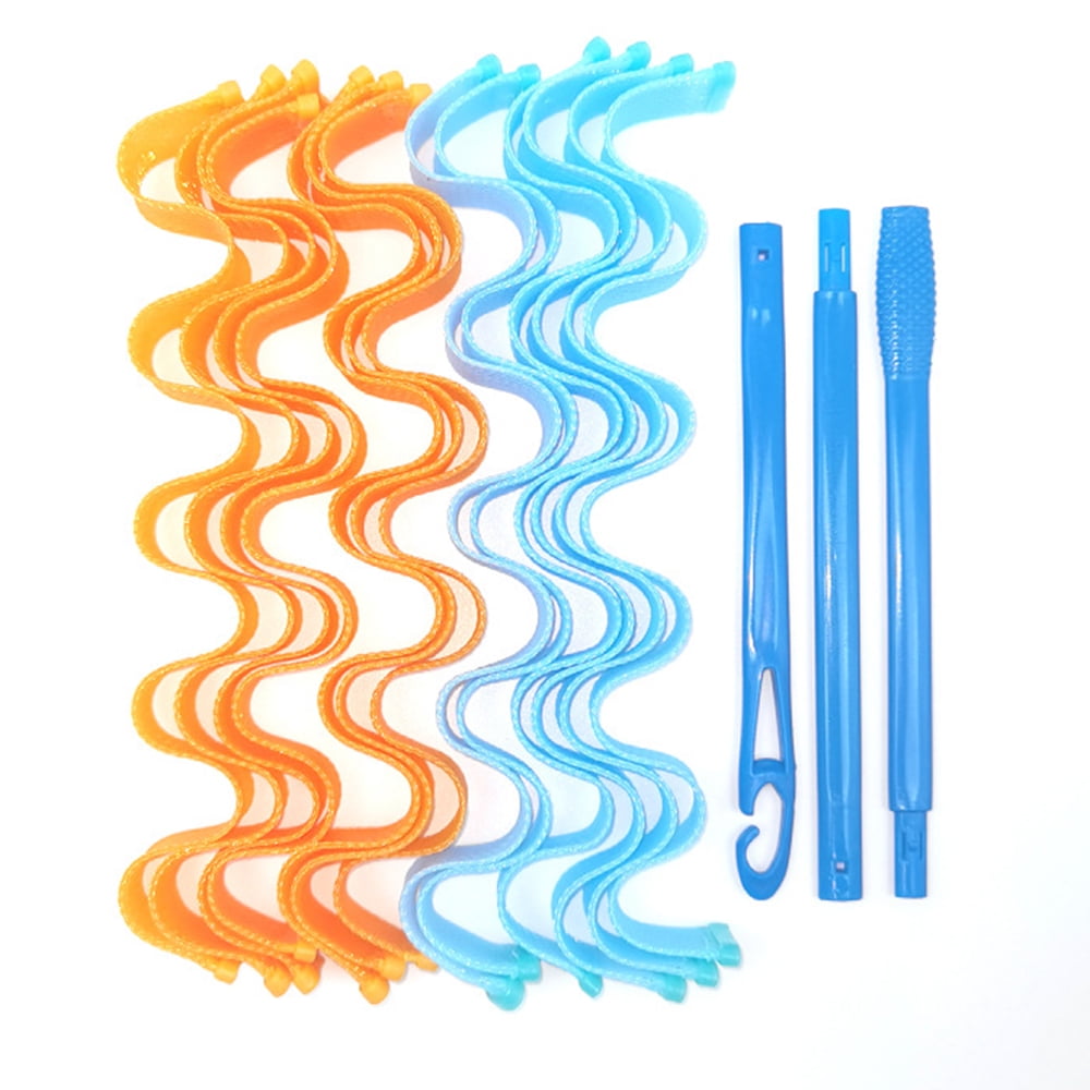 12 pieces Wavy Hair Styling kit, Magic Water Wavy Curling Iron, No heat ...