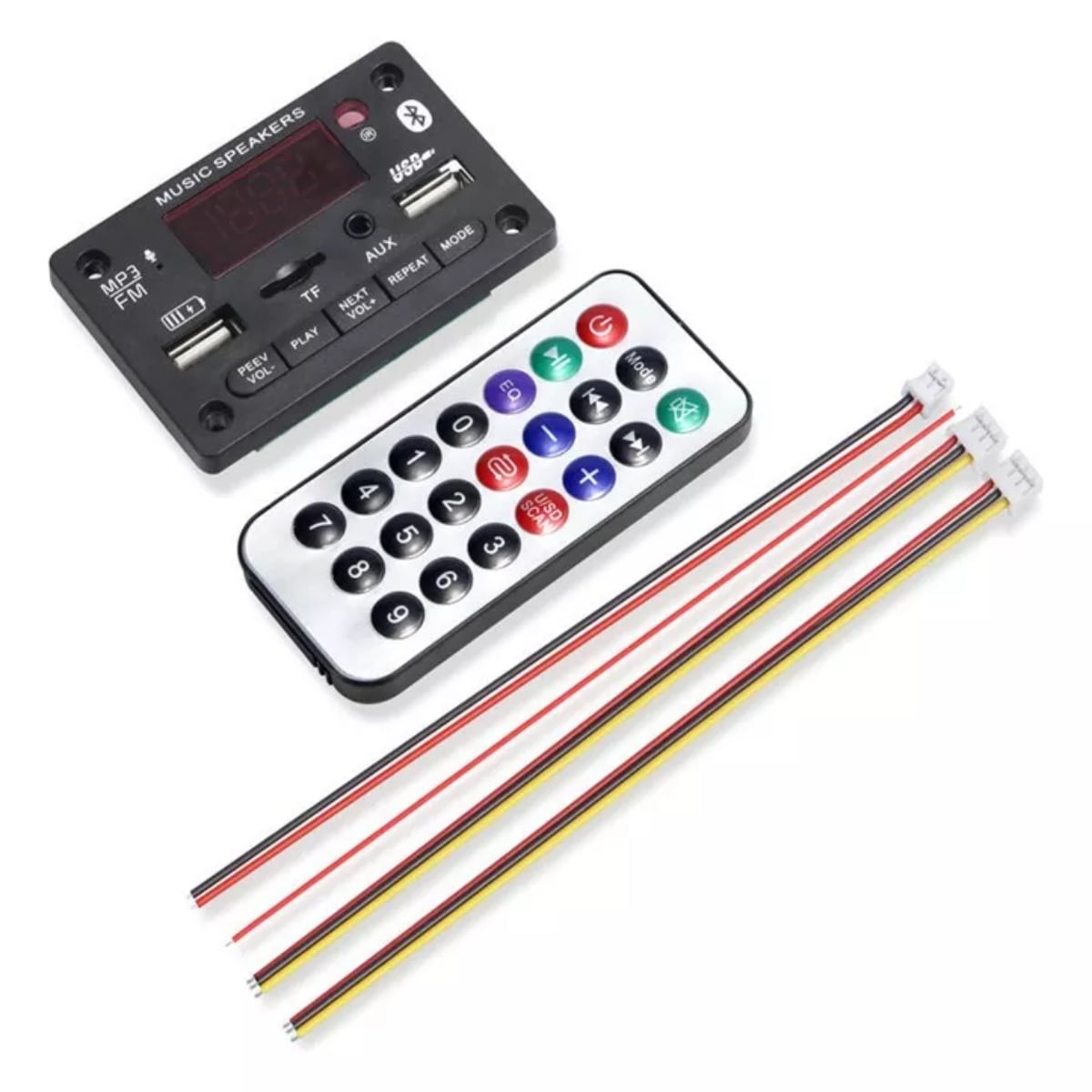 Módulo de audio Bluetooth MP3 USB aux FM microfono 5 voltios BLOSOOM ...