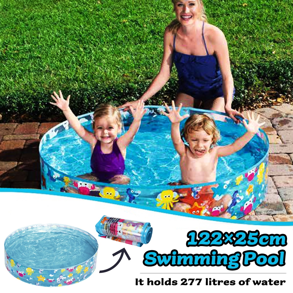 Swimming pool Toddler and Baby Pool, Rigid Wall Swimming Pool, 48 ...