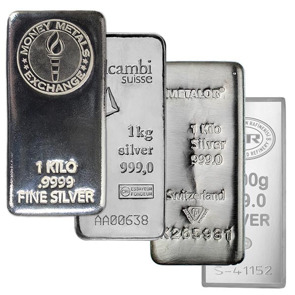 Silver Kilo Bar (32.151 troy Ozs) - Design Our Choice - Walmart.com
