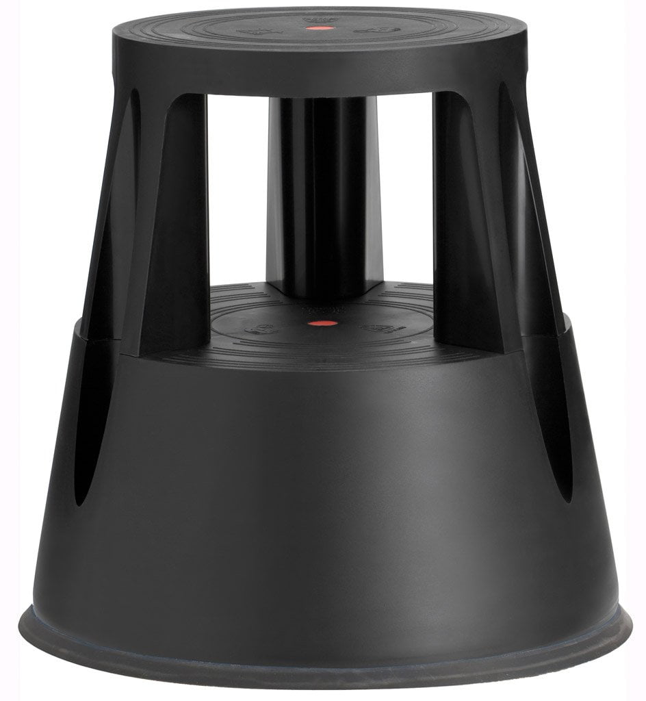 M&T Displays 2-Step Plastic Step Stool with 330 lb. Load Capacity Color ...