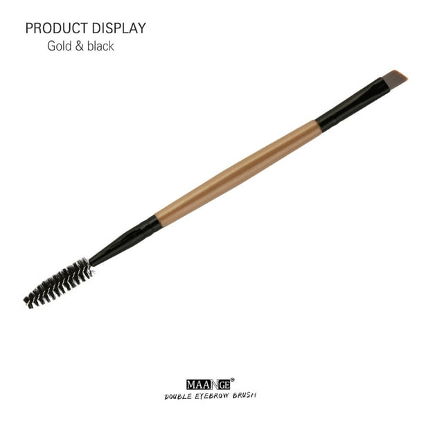 Brocha de Maquillaje Duo Brow Hot6sl Mango de Madera Doble cara ...