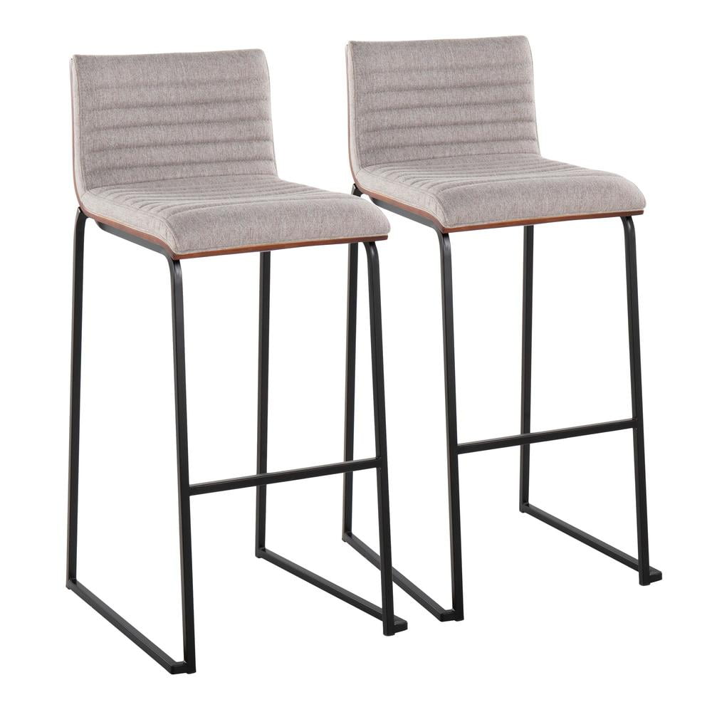 LumiSource Mason Mara 30" Fixed-Height Barstool - Set of 2 - Walmart.com