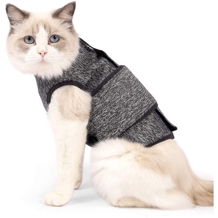 Bmatwk Cat Anxiety Relief Jacket Thunder Shirt for Cats Compression ...