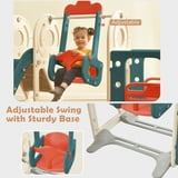 Swing Set Freestanding Bus Toy Frame with Slide and Basketball Hoop ...