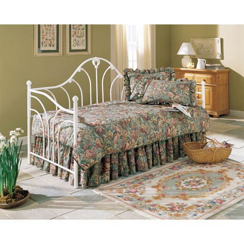 Emma Complete Metal Daybed with Link Spring Support Frame and Pop-Up ...