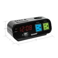 Sharp Digital 3" Alarm Black Clock with Red LED Display and Outlet Features, SPC137 - Walmart.com
