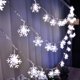 Snowflake String Lights, 33 ft LED String Lights with 2 Modes, Battery ...