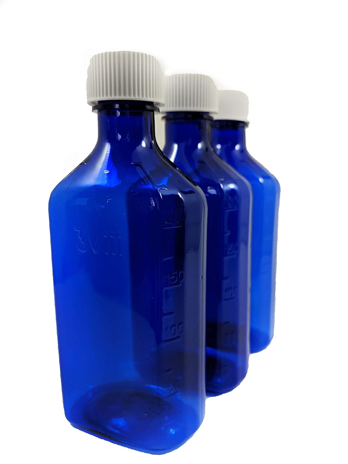 Oval Pharmacy Bottle for Liquid Medicine – Blue Medicine Bottle - Child ...