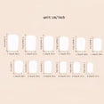 24-Piece Shiny Square Press on Nails Set - Black Geometric Stripes ...