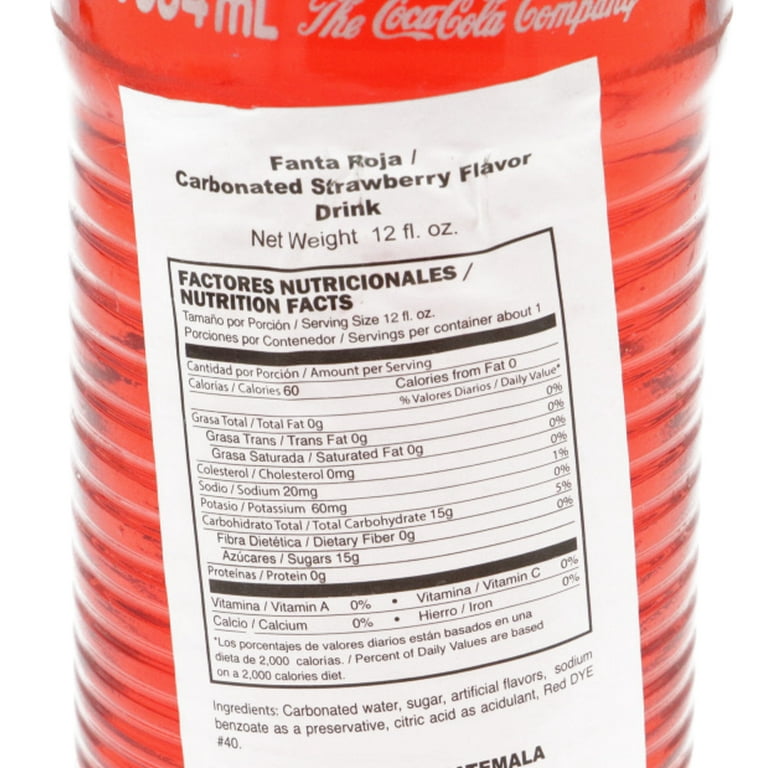 Fanta Strawberry Nutrition Facts