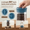 Overnight Oats containers with Lids, Upgraded Easy Open quarter twist ...