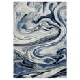 Luxe Weavers Modern Abstract Marble Swirl Blue 8x10 Area Rug Living ...