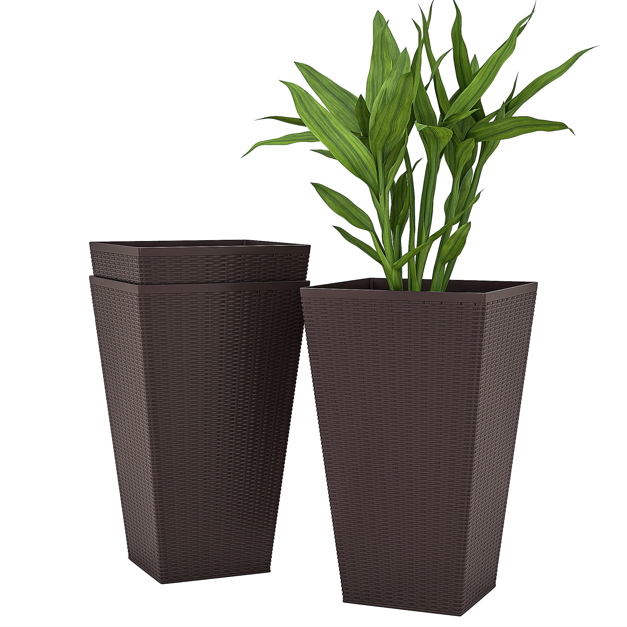 Click here for Outsunny Set Of 3 Tall Planters  Indoor And Outdoo... prices