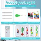 Pcapzz 5Pcs Cross Stitch Bookmark Kit 5 Different Pattern Embroidery ...