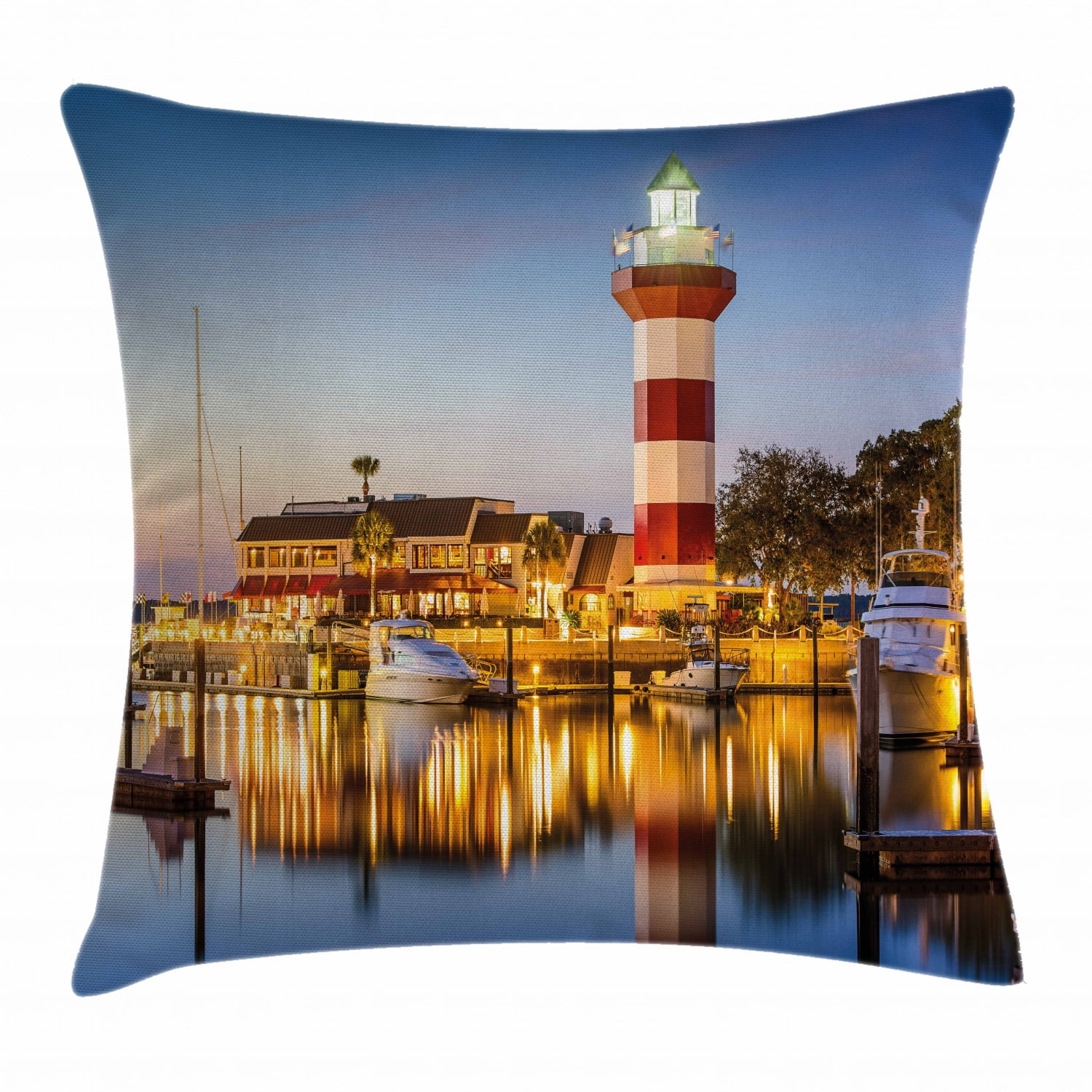 United States Throw Pillow Cushion Cover, Hilton Head South Carolina ...