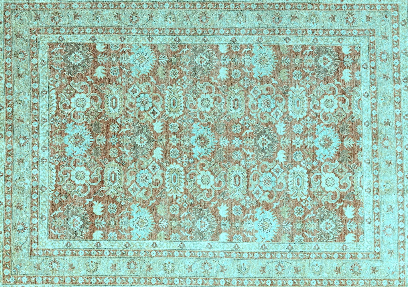 Ahgly Company Indoor Rectangle Oriental Light Blue Traditional Area ...