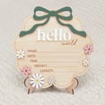 2PCS Wooden Birth Announcement Sign Wooden Name Announcement Board ...