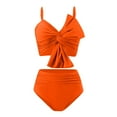 adviicd Womens Bikini Set High Waisted Swimwear Tie Knot High Rise Two ...